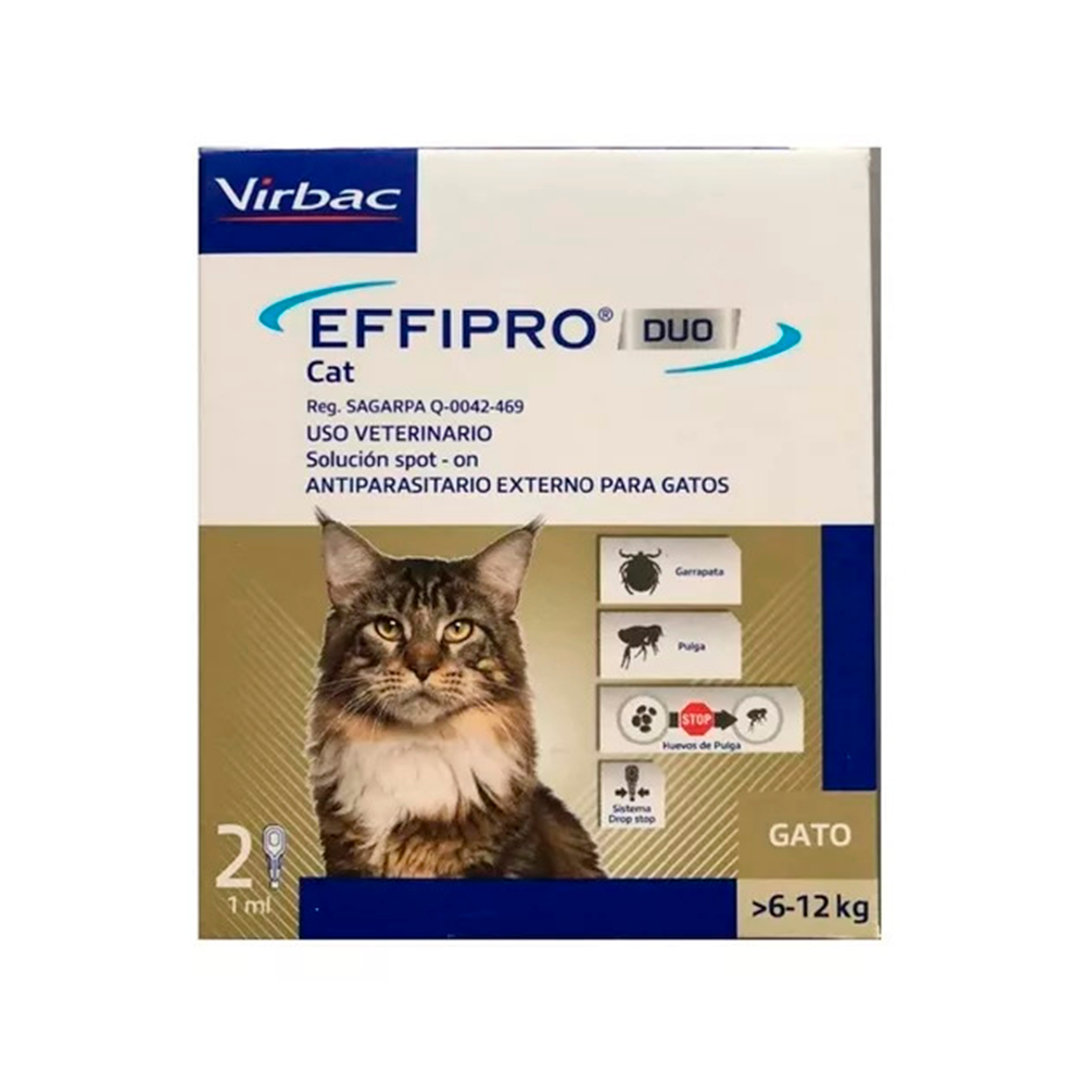 Effipro Duo Gato 6 – 12Kg – 2 Pipetas – VLM